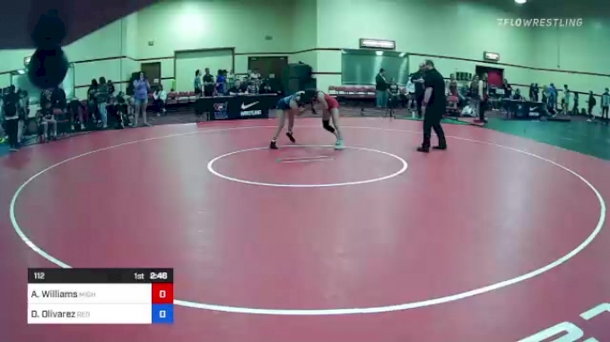 112 lbs Consi Of 8 #1 - Alena Williams, Mighty Bluebirds vs Diana ...