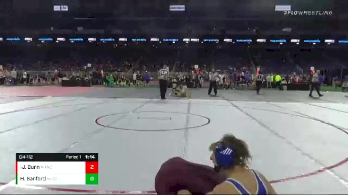 D4-112 lbs Semifinal - Jacob Bunn, Manchester vs Hunter Sanford, Mason ...