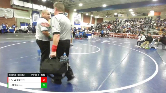 120 lbs Champ. Round 2 - Anthony Lucio, Fountain Valley vs Luis Solis ...