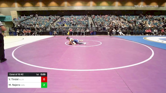 106 lbs Consi Of 16 #2 - Vinny Tindal, Allen vs Marcus Najera, Carlsbad