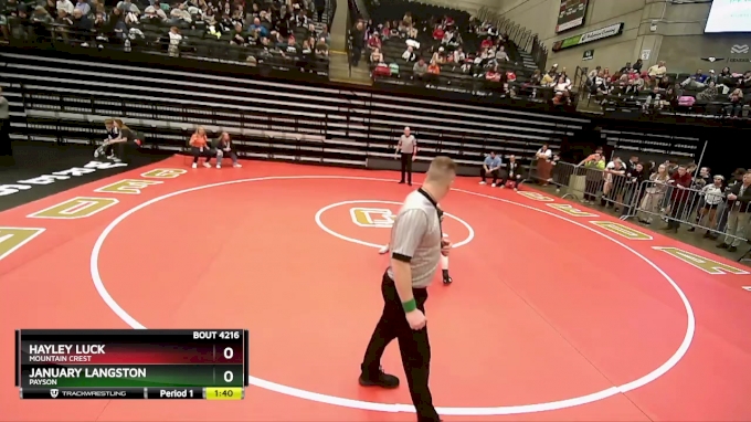 4A 105 lbs Cons. Round 2 - January Langston, Payson vs Hayley Luck ...