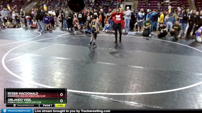 62 lbs Quarterfinal - Orlando Vigil, Pueblo County Wrestling Club vs ...