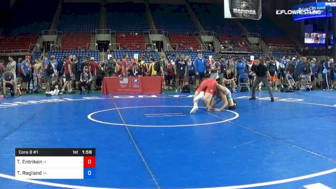 145 lbs Cons 8 #1 - Tate Entriken, Iowa vs Travis Ragland, Virginia