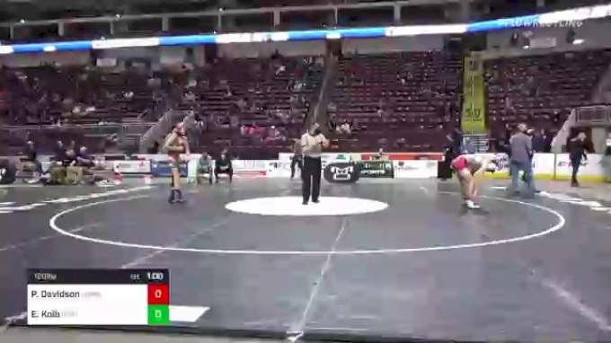 120 lbs 7th Place - Parker Davidson, Hamburg vs Ethan Kolb, Benton