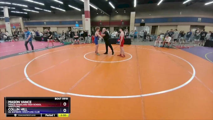 157 lbs Cons. Round 4 - Mason Vance, Frisco Wakeland High School Wrestling vs Collin Hill, NG ...