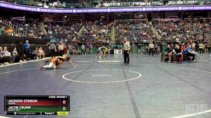 2A 150 lbs Cons. Round 1 - Jackson Stinson, Anson vs Jacob Crump, North ...