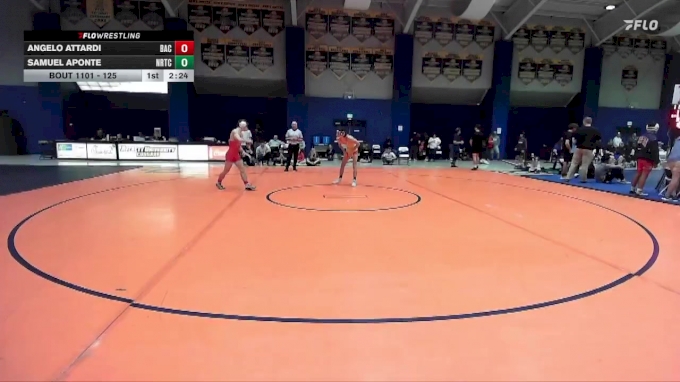 125 lbs Quarterfinal - Angelo Attardi, Belmont Abbey vs Samuel Aponte ...