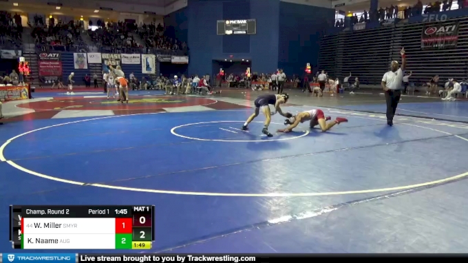 120 lbs Champ. Round 2 - Wyatt Miller, Smyrna vs Kaden Naame, St Augustine