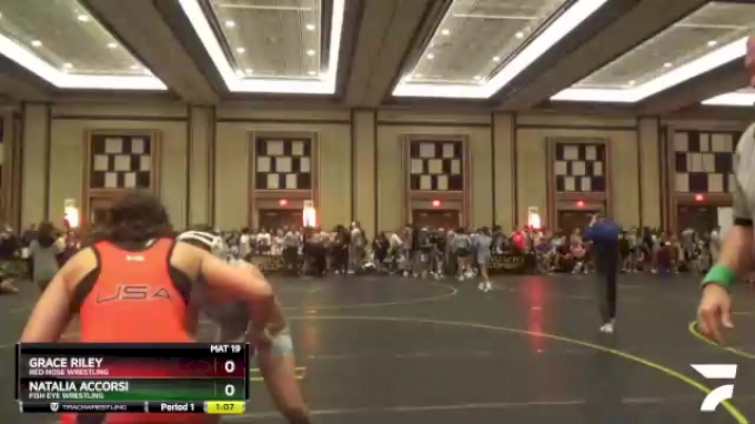 128 lbs Champ. Round 1 - Grace Riley, Red Nose Wrestling vs Natalia ...