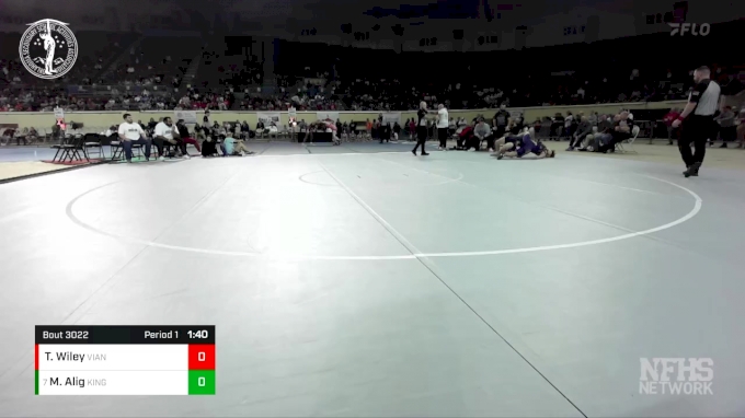 3A-175 lbs Champ. Round 1 - Mason Alig, KINGFISHER vs Tristan Wiley, VIAN