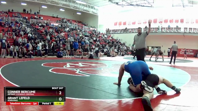 215 lbs Semifinal - Conner Bercume, Detroit Catholic Central vs Grant ...