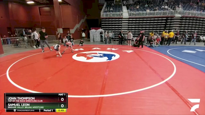 63 lbs Cons. Round 2 - Samuel Leon, Bridger Valley Bruins Wrestling vs ...