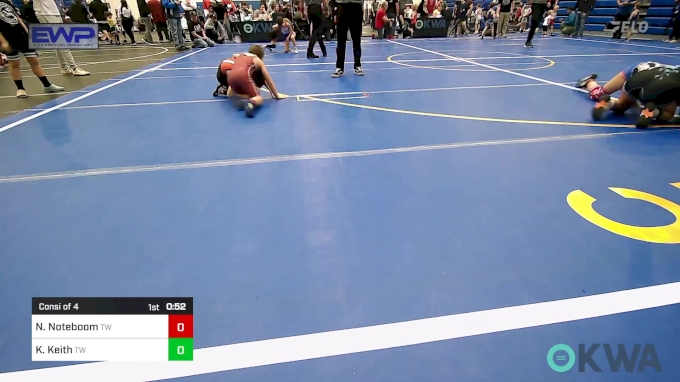 60 lbs Consi Of 4 - Noah Noteboom, Tuttle Wrestling vs Kannon Keith ...