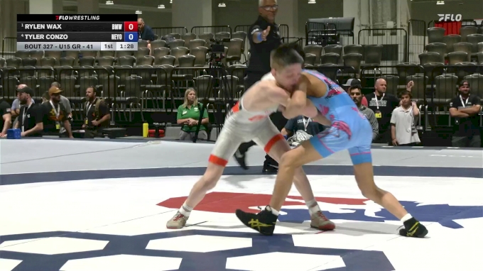 U15 GR - 41 lbs Semis - Rylen Wax, Beast Mode Wrestling vs Tyler Conzo ...