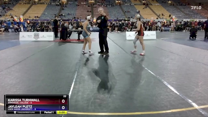 116 lbs Semis (4 Team) - Karissa Turnwall, Emmanuel College vs Jayleah ...