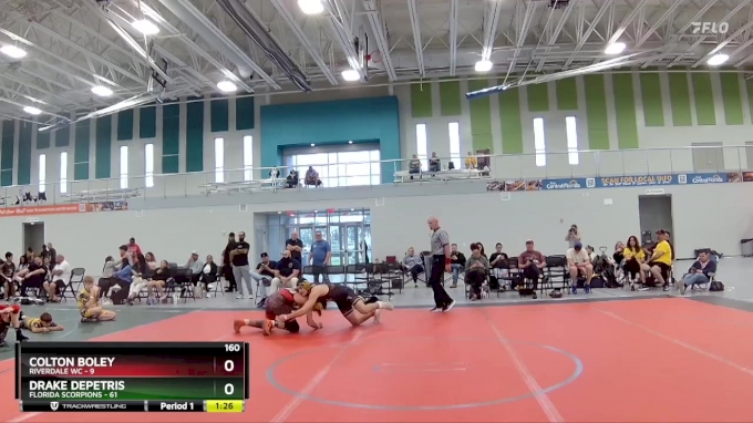 160 lbs Round 2 (6 Team) - Drake Depetris, Florida Scorpions vs Colton ...