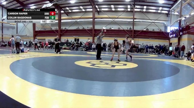 106 lbs Cons. Round 4 - Carson Raper, South Rowan vs Collin Bagdonas ...