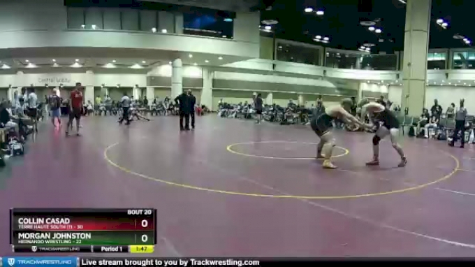 182 lbs Round 4 (10 Team) - Collin Casad, Terre Haute South (1) vs ...