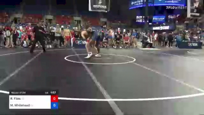 220 lbs Round Of 64 - Rocky Files, New York vs Melvin Whitehead, Nevada