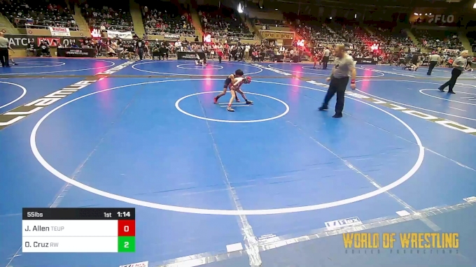 55 lbs Quarterfinal - Jackson Allen, Toss Em Up vs Orlando Cruz ...