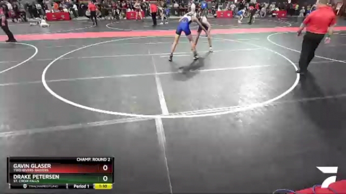 150 lbs Champ. Round 2 - Drake Petersen, St. Croix Falls vs Gavin ...
