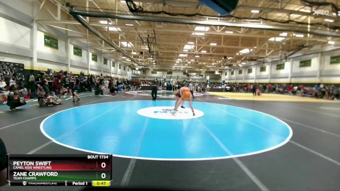 160 lbs Cons. Semi - Zane Crawford, Team Champs vs Peyton Swift, Camel ...