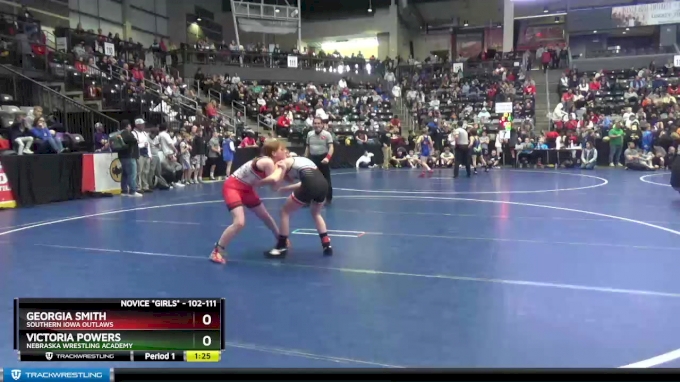 102-111 lbs Round 2 - Georgia Smith, Southern Iowa Outlaws vs Victoria ...