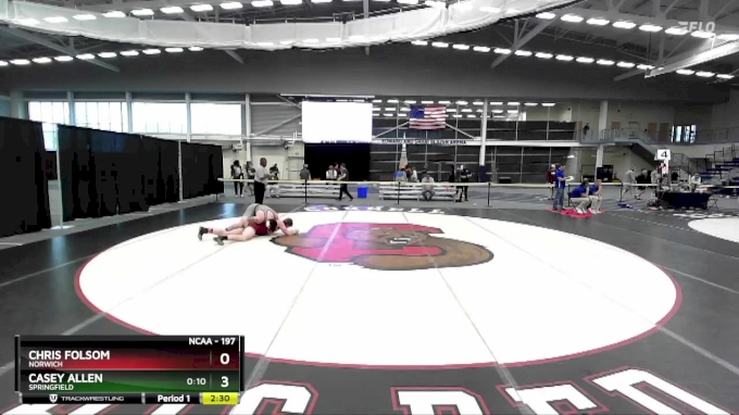 197 lbs Champ. Round 1 - Casey Allen, Springfield vs Chris Folsom, Norwich