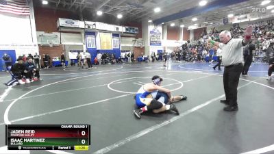 132 lbs Champ. Round 1 - Jaden Reid, Fountain Valley vs Isaac Martinez ...
