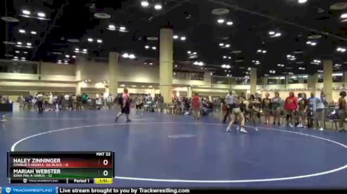 114 lbs Round 5 (10 Team) - Mariah Webster, Iowa Pin-A-Sarus vs Haley ...