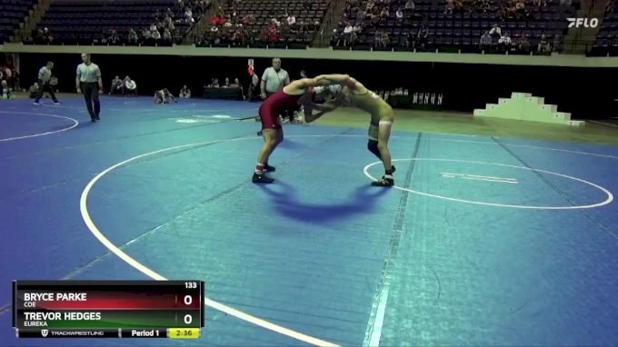 133 lbs Cons. Round 5 - Trevor Hedges, Eureka vs Bryce Parke, Coe