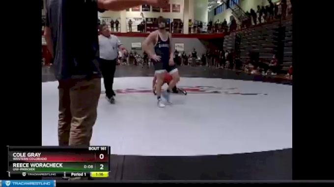 184 lbs Champ. Round 1 - Cole Gray, Western Colorado vs Reece Woracheck ...