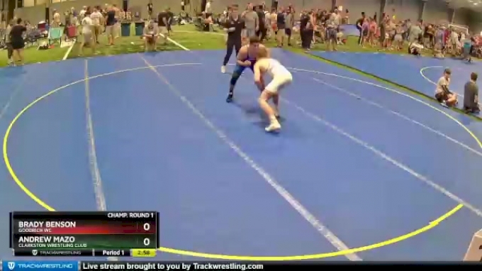 160 lbs Champ. Round 1 - Brady Benson, Goodrich WC vs Andrew Mazo ...