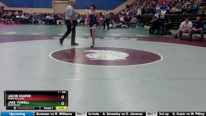 1 - 126 lbs Quarterfinal - Jacob Shafer, Parry McCluer vs Jake Yowell ...