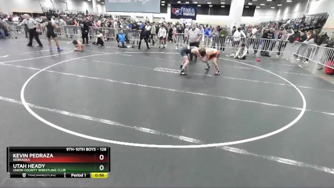 126 lbs Cons. Round 2 - Kevin Pedraza, Nebraska vs Utah Heady, Union ...