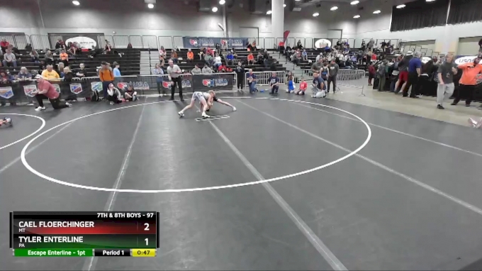 97 lbs Cons. Round 2 - Cael Floerchinger, MT vs Tyler Enterline, PA