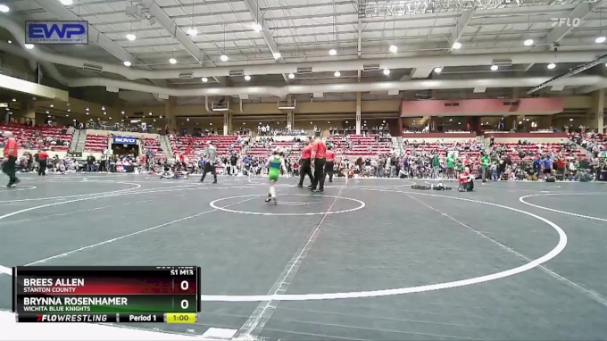 45 lbs Quarterfinal - Brees Allen, Stanton County vs Brynna Rosenhamer ...