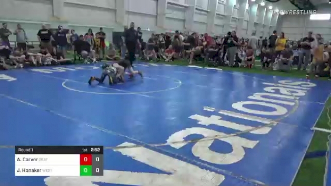 75 lbs Round 1 - Aidan Carver, Death Squad vs Jacob Honaker, West ...
