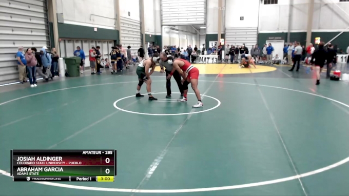 285 lbs Cons. Round 3 - Abraham Garcia, Adams State vs Josiah Aldinger ...