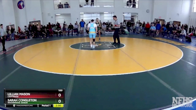 100 lbs Champ. Round 2 - Lillian Mason, Lightridge vs Sarah Congleton ...