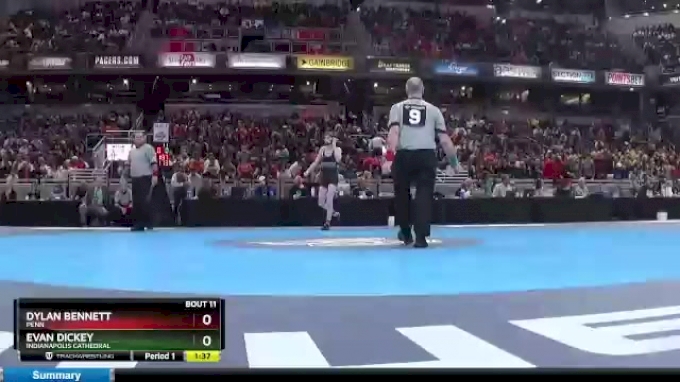 113 lbs Champ. Round 1 - Evan Dickey, Indianapolis Cathedral vs Dylan ...