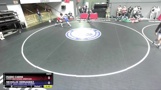 157 lbs 1st Place Match - Mario Carini, Poway High School Wrestling vs ...