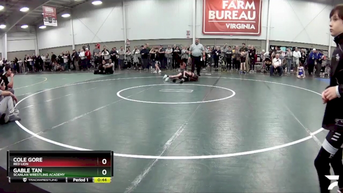 67 lbs Quarterfinal - Gable Tan, Scanlan Wrestling Academy vs Cole Gore ...