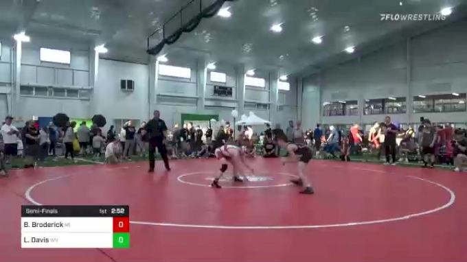 C-114 lbs Semifinal - Braden Broderick, MI vs Logan Davis, WV