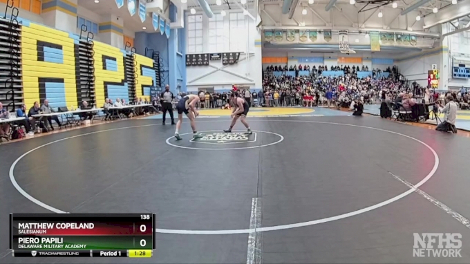 138 lbs Champ. Round 1 - Matthew Copeland, Salesianum vs Piero Papili ...
