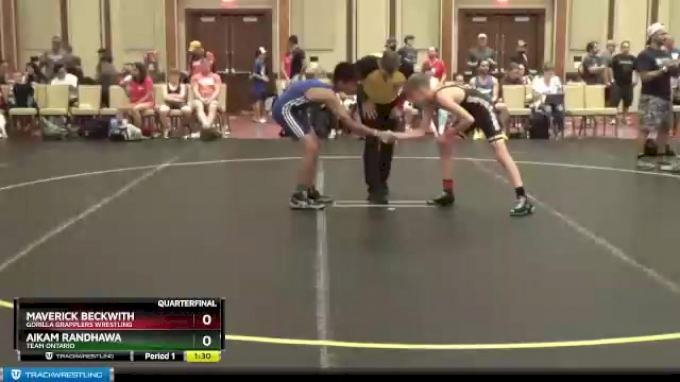 101 lbs Quarterfinal - Maverick Beckwith, Gorilla Grapplers Wrestling ...