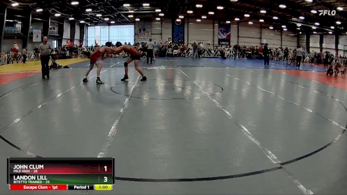 130 lbs Rd# 3 12:00pm Friday - John Clum, Mile High vs Landon Lill ...