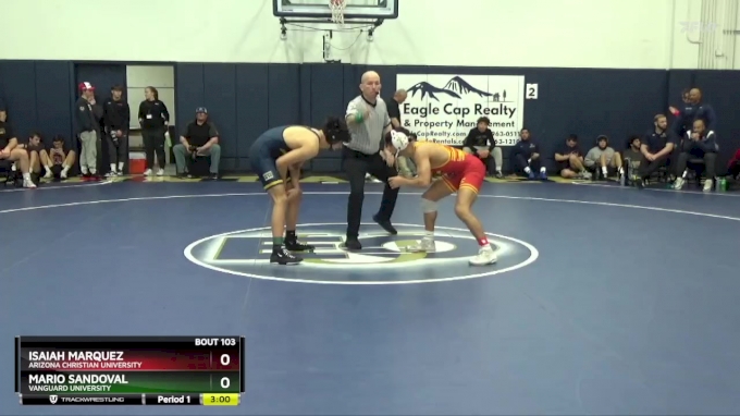 133 lbs Cons. Round 2 - Isaiah Marquez, Arizona Christian University vs ...
