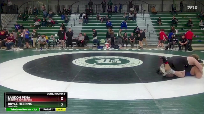 285 lbs Cons. Round 2 - Landon Pena, St. Mary`s Rutherford vs Bryce ...