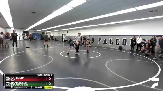 132 lbs Cons. Round 3 - Victor Rueda, Peninsula vs William Creech ...